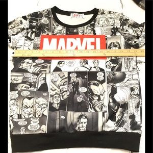 Marvel | Sweaters | Marvel Girl Black White Comic Strip Sweater | Poshmark